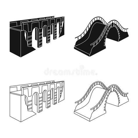 Isolated Object Of Connection And Design Sign Collection Of Connection And Side Stock Symbol