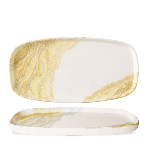 Churchill Tide Gold Oblong Platter 30cm