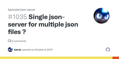 single json server for multiple json files · issue 1035 · typicode