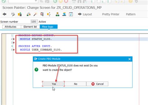 Sap Abap Central Crud Operations In Module Pool