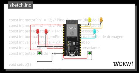 Maquina De Lavar Wokwi ESP STM Arduino Simulator