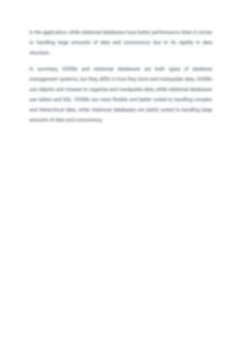 solution object oriented databases and their differences from