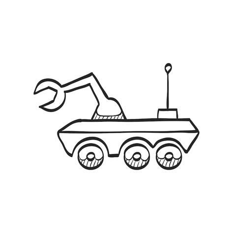 Premium Vector Hand Drawn Sketch Icon Space Rover