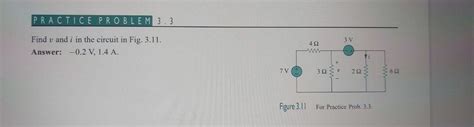 solved practice problem 3 3 3 v find u and i in the circuit