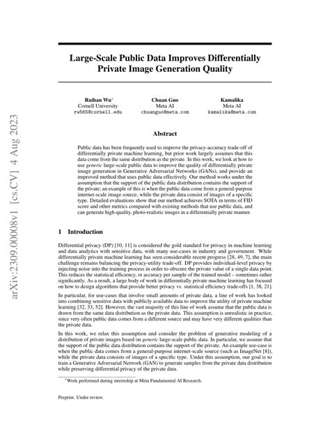 Pdf Large Scale Public Data Improves Differentially Private Image