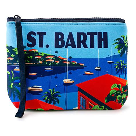 Mc2 Saint Barth Pochette Scuba Con Stampa Di Cartoline Di Saint Barth