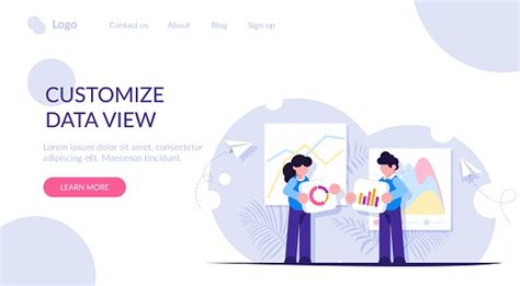 사람들은 대시보드를 구축하고 그래프와 상호 작용합니다 정보를 표시하는 가장 좋은 방법을 선택할 수 있습니다 데이터 분석 및 사무실 상황 방문 웹 페이지 템플릿입니다 개념에