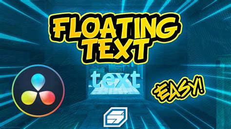 davinci resolve 3d floating text tutorial quick and easy youtube