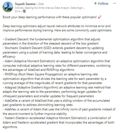 Learning Optimizers In Deep Learning Made Simple