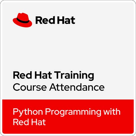 Python Programming With Red Hat AD141 Ver 9 0 Credly