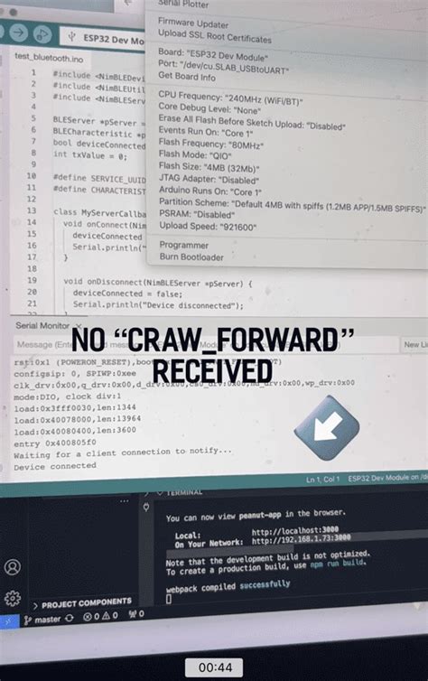 Assistance Receiving Esp32 Bluetooth Commands From React App To Arduino