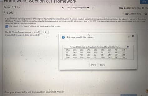 Solved Save Ework Section 8 1 Homework Score 0 Of 1 Pt 10