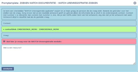 Voorbeeld Van Een Prompt Template Met Vraag Context