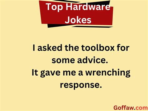 199 🧰 Tool Time Giggles Hardware Puns And Jokes That Nail It 2025