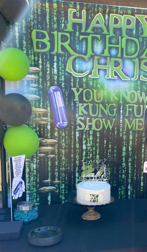 Personalized Matrix Party Themed Backdrop Decor Etsy