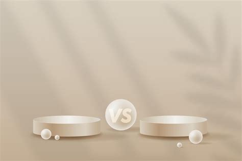 파란색 빈 연단 또는 받침대가 있는 Vs 기호 배경 스포츠 대결 무술 전투 경쟁 또는 도전 벡터에 추상 원 프리미엄 벡터