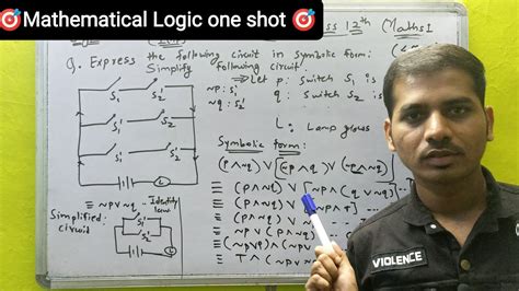 Mathematical Logic One Shot🎯lecture2 Class 12th Maths1 Mh Board Hsc
