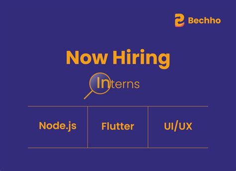bechho on linkedin nodejs uiux flutter internship hiringinterns hiring intern…