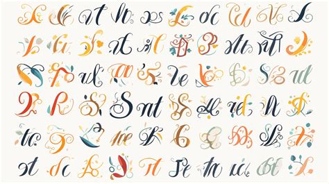 Elegant Modern Calligraphy Vector Alphabet Design Premium Ai