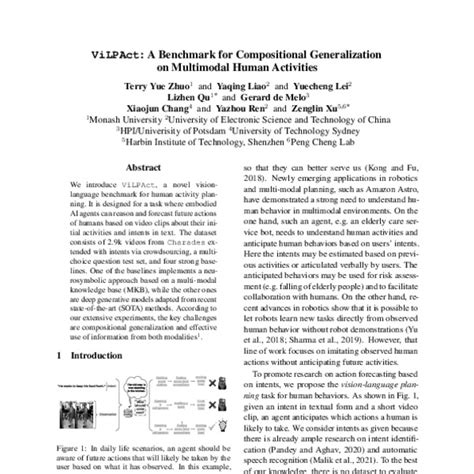 Vilpact A Benchmark For Compositional Generalization On Multimodal Human Activities Acl Anthology