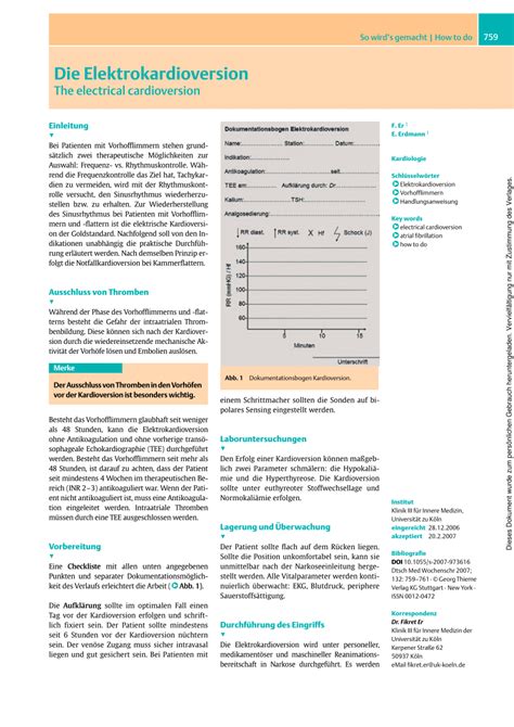Pdf The Electrical Cardioversion