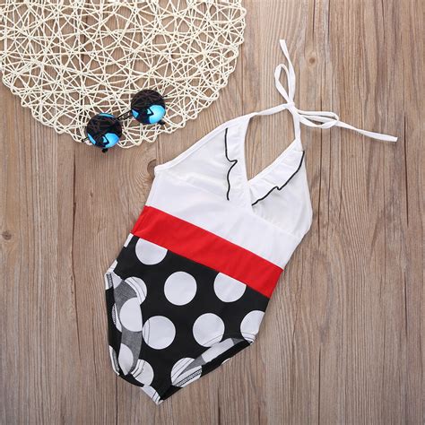 Слитные костюмы в крупный горошек для девочек купальный костюм бикини одежда для купания
