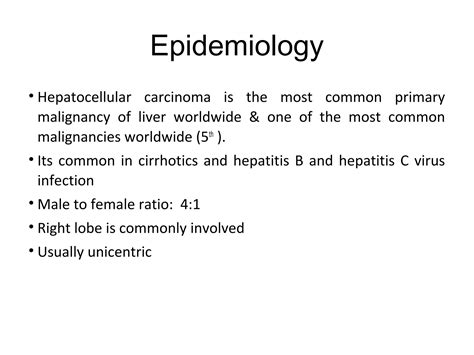 Hepatocellular Carcinoma Final Ppt
