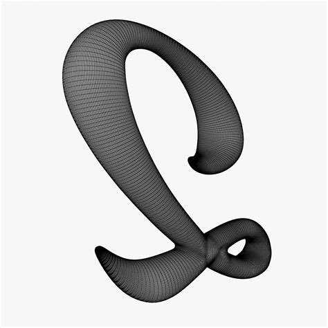 calligraphic digits numbers 0 1 2 3 4 5 6 7 8 9 set 3d Модель 45