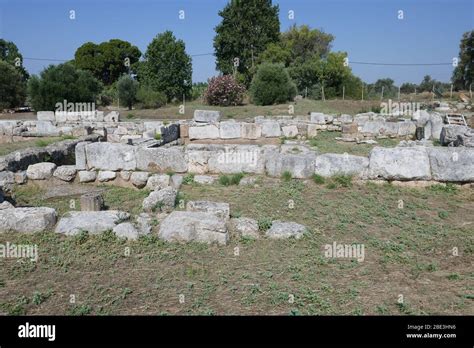 Archaeological Site Of Eretria Stock Photo Alamy