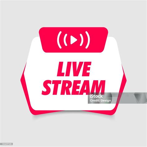 링크 라이브 스트림 아이콘 플랫 스타일 블로그에 대 한 투명 한 배경에 격리 플레이 버튼 플레이어 방송 웹사이트 온라인 라디오 미디어 라벨 로고 라이브 스트림 배너 10