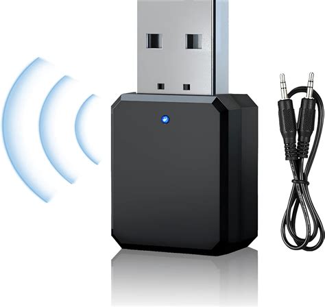Apomoons Bluetooth Adapter Bluetooth 5 1 With 3 5mm Aux Car Adapter