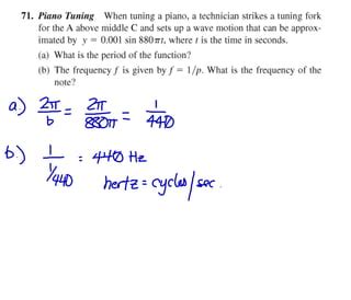 Trig Function Modeling Homework PPT