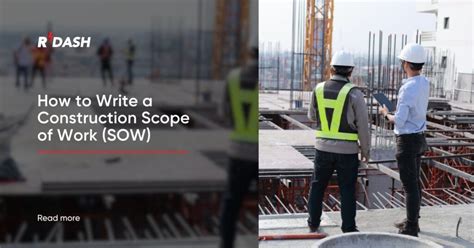 How To Write A Construction Scope Of Work Sow Rdash