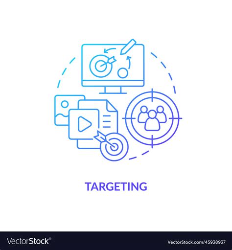 Targeting Blue Gradient Concept Icon Royalty Free Vector