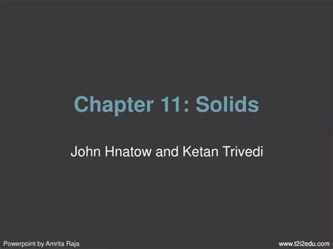 PPT Chapter Solids PowerPoint Presentation Free Download ID