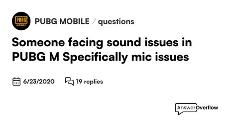 Someone Facing Sound Issues In Pubg M Specifically Mic Issues Pubg