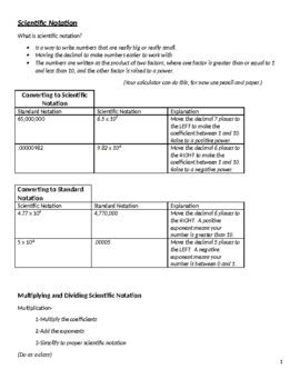 Physics And Chemistry Math Review By Science With Mrs Nelson TPT