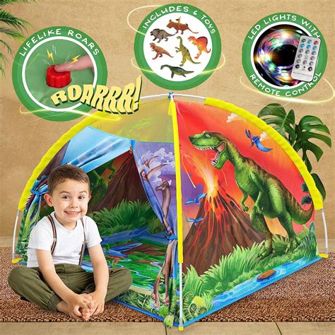 Amazon Com W O Dino Super Dome With Roar Button Dinosaur Toys And Led Lights Epic Dinosaur