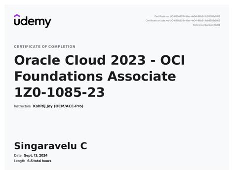 Singaravelu C On Linkedin Ocicertified Cloudinfrastructure Oraclecloud Techskills