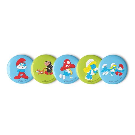 The Smurfs Characters Five Pin Set Paramount Shop