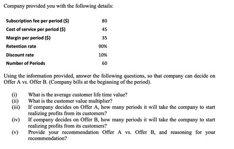A Telecom Company Provides Cell Phone Services And Chegg Com