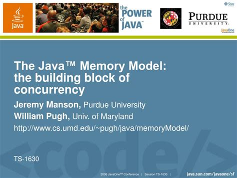 Ppt The Java™ Memory Model The Building Block Of Concurrency Powerpoint Presentation Id389361