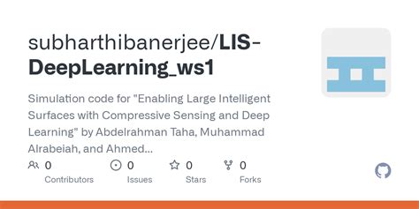 Github Subharthibanerjeelis Deeplearningws1 Simulation Code For Enabling Large Intelligent