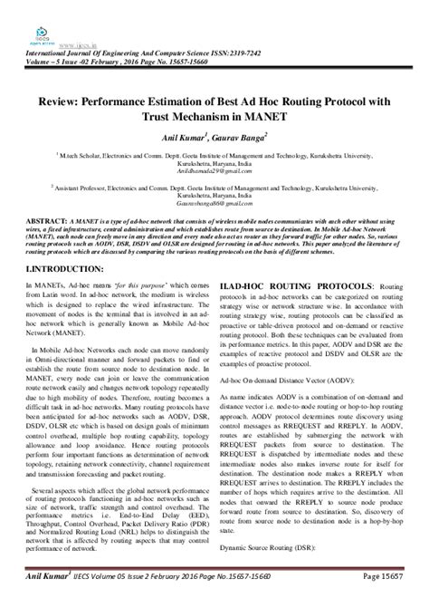 Pdf Review Performance Estimation Of Best Ad Hoc Routing Protocol