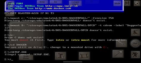 Having An Issue Running Daggerfall On Dosbox Excuse The Crazy Layout