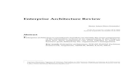 Pdf Enterprise Architecture Review 12