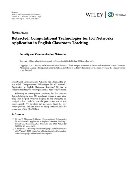 pdf retracted computational technologies for iot networks