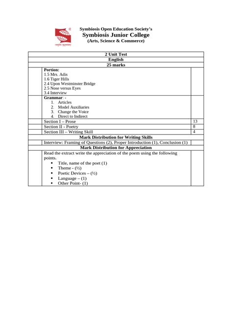 2 unit test portion and pattern pdf
