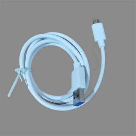 Electric White Micro Usb Cable For Mobile Phone Cable Size 15 Meter