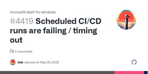 Scheduled Ci Cd Runs Are Failing Timing Out · Issue 4419 · Microsoft